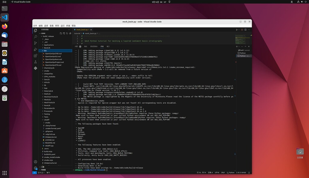Developer configuration problem - OpenGeoSys Community